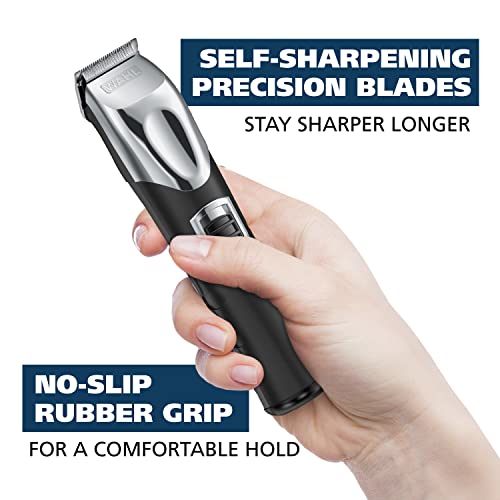 Wahl USA Rechargeable Lithium Ion All in One Beard Trimmer for Men with Detail and Ear & Nose Hair Trimmer Attachment β Model 9854-600B