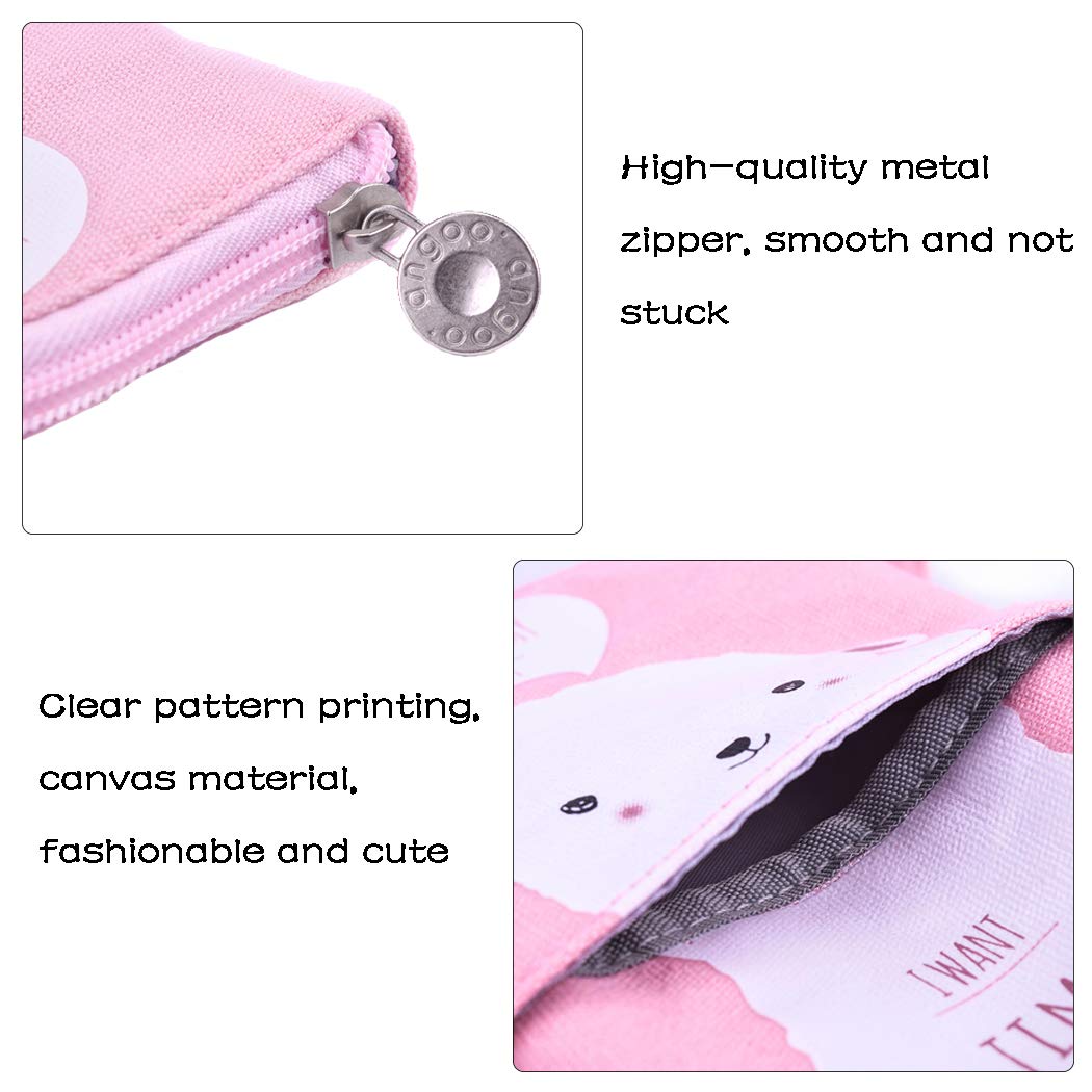 iSuperb Cartoon Telescopic Stand Up Pencil Case Pen Bag Cute Animal Office Student Stationery Bag Cosmetic Organizer Pouch (White Sheep)