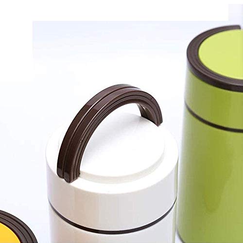 Dr.Cheolfh Lunch Container Insulation Barrel; Lunch Box; Smoldering Pot; Portable; Adult, Student; Double Thickening,Bento-Styled Lunch Solution Offers Durable (Color : Brown) (Color : Brown)