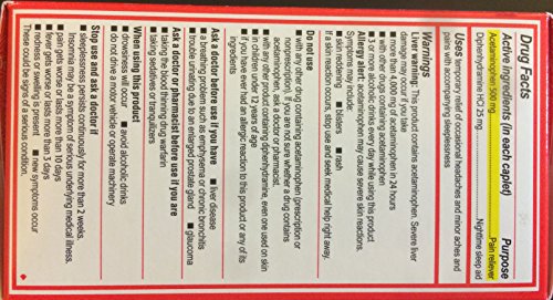 Extra Strength Tylenol Pm 225 Caplets Each, 2 Boxes Included