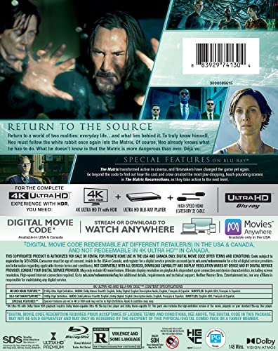 Matrix Resurrections, The (4K Ultra HD + Blu-ray + Digital) [4K UHD]