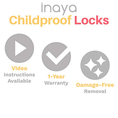 Cabinet Locks Child Safety Latches - Baby Proofing Cabinets & Drawers Locks - Child Proof Your Home - No Drilling & No Tools Required! (8 Pack)