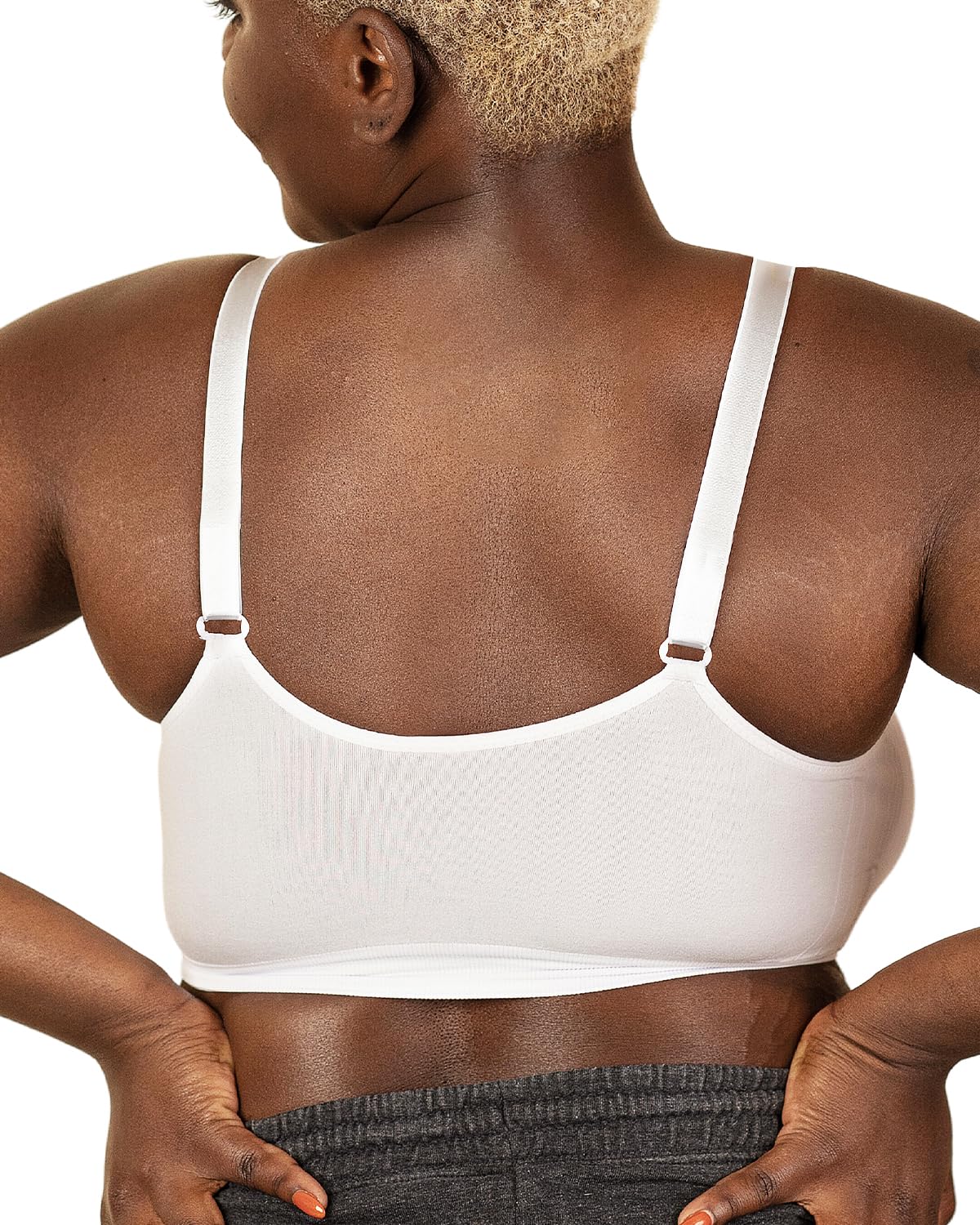 Coobie Seamless Scoopneck Bra,White,X-Large