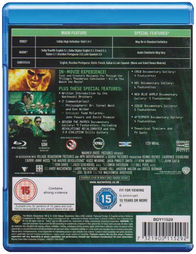The Matrix Revolutions [Blu-ray] [2003] [Region Free]