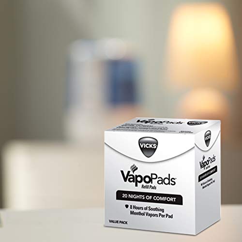 Vicks VapoPads, 20 Count β Soothing Menthol Vapor Pads for Vicks Humidifiers, Vaporizers, Waterless Vaporizers, and Plug-Ins, VSP-19