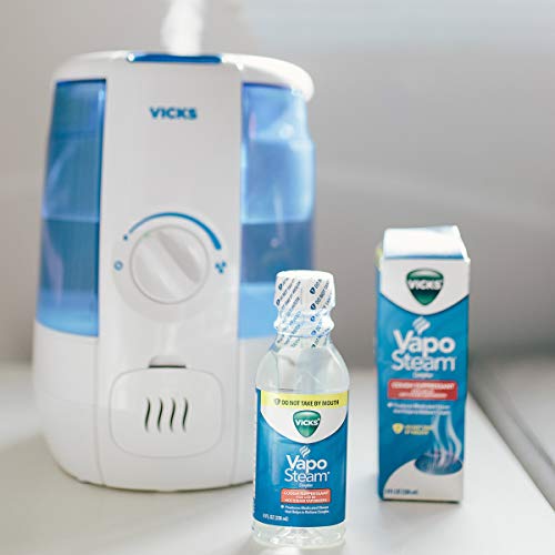 Vicks VapoSteam Medicated Liquid with Camphor, a Cough Suppressant, 8 Oz β VapoSteam Liquid Helps Relieve Coughing, for Use in Vicks Vaporizers and Humidifiers