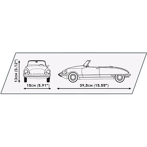 COBI Cars 1:12 Scale 1962 Citroën DS 19 Decapotable Executive Edition, Red