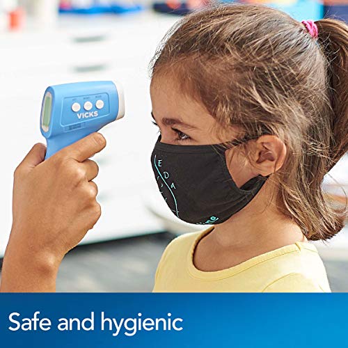 Vicks Non-Contact Infrared Thermometer for Forehead, Food and Bath β Touchless Thermometer for Adults, Babies, Toddlers and Kids β Fast, Reliable, and Clinically Proven Accuracy