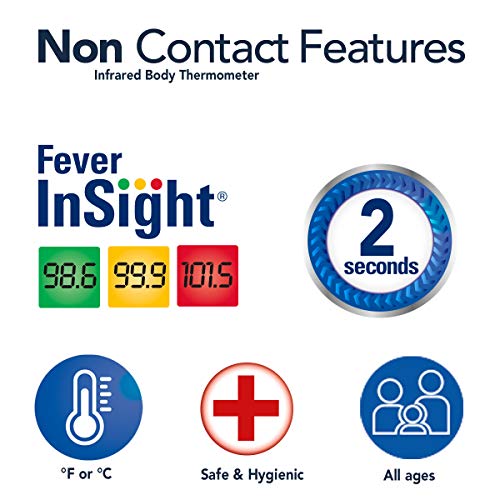 Vicks Non-Contact Infrared Thermometer for Forehead, Food and Bath β Touchless Thermometer for Adults, Babies, Toddlers and Kids β Fast, Reliable, and Clinically Proven Accuracy