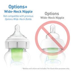 Dr. Brown's Natural Flow Options + Wide-Neck Bottle, Pink Print, 4 Pack, 5 Ounce