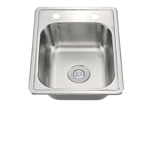 UHTQ New Deep Top Mount Drop In Stainless Steel Single Bowl Kitchen Sink Variety Size Kitchen sink Kitchen accessories Portable sink Home improvement Kitchen sinks Kitchen sink accessories