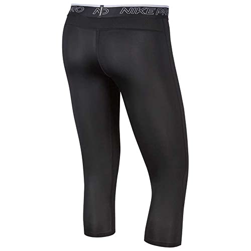 Nike Pro Dri-FIT Men's 3/4 Tights (as1, Alpha, l, Regular, Regular, Black/White, Large)