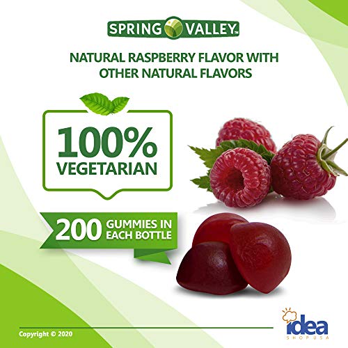Vitamin B12 Organic Vegetarian Gummies, Metabolism Support with Methylcobalamin by Spring Valley, 500 mcg, 200 Ct (2 Pack) + “Vitamins & Minerals - A to Z - Better Idea Guide©”