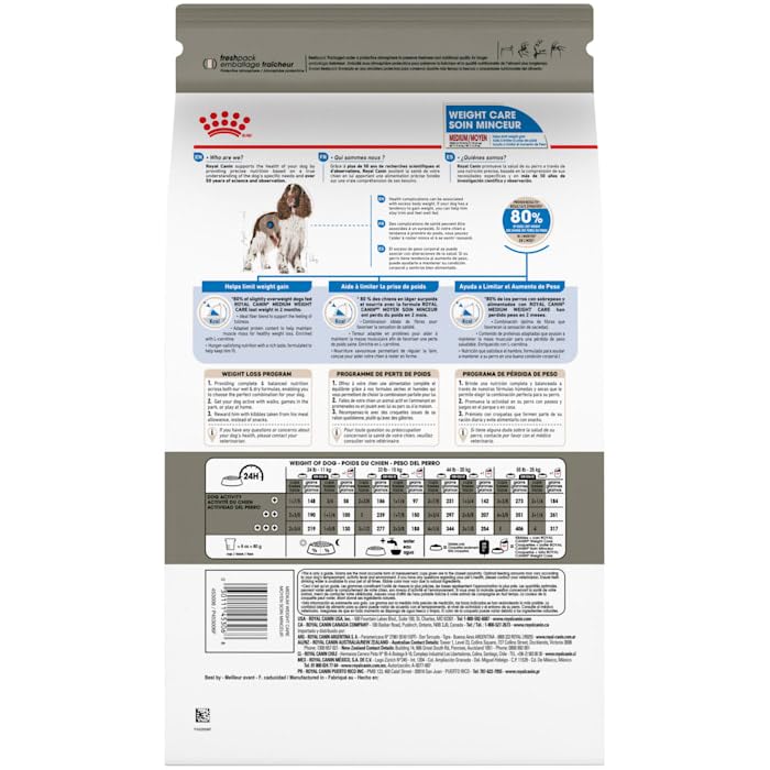 Royal Canin Medium Weight Care Adult Dry Dog Food for Medium Breeds, 30 lb bag