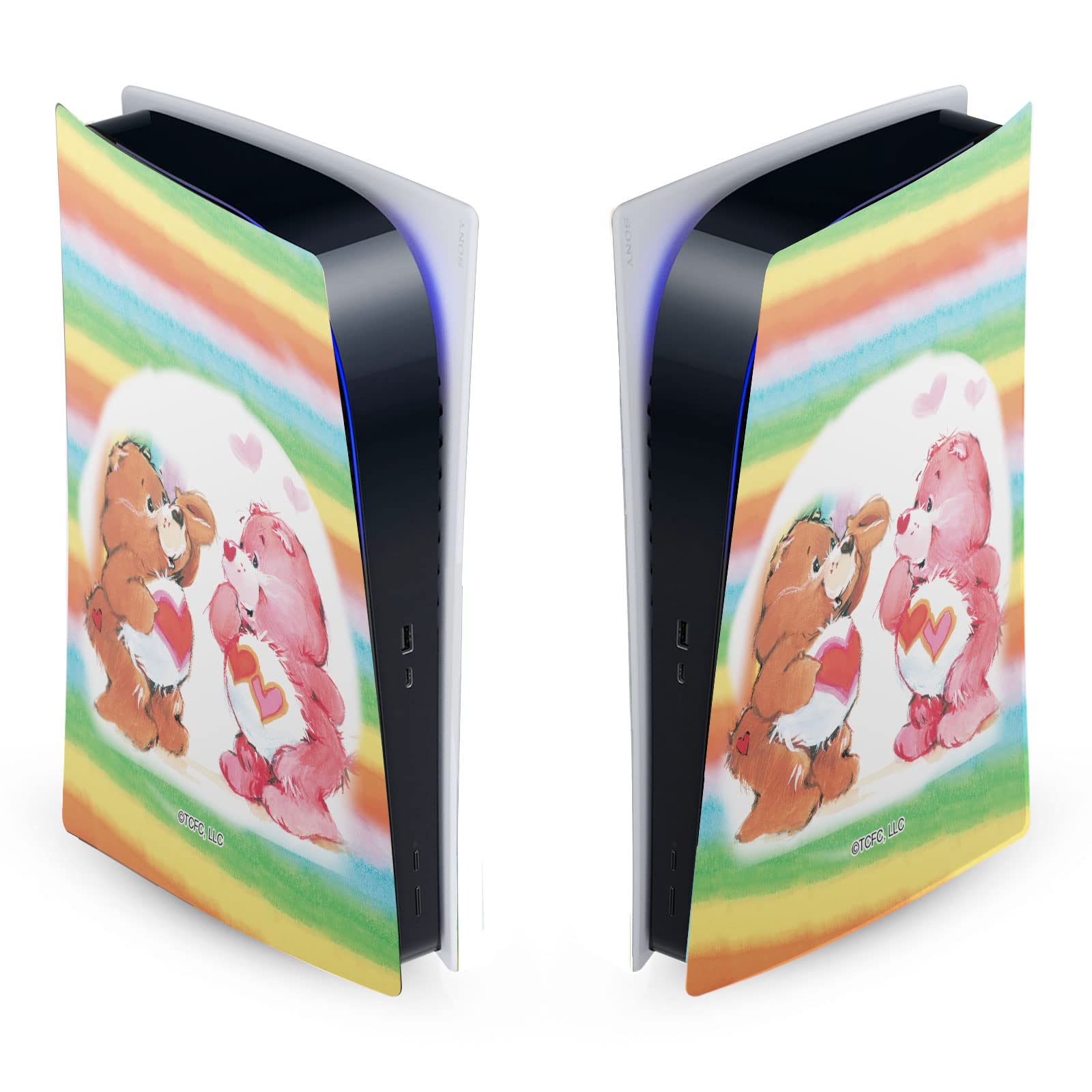 Head Case Designs Officially Licensed Care Bears Rainbow Classic Vinyl Faceplate Sticker Gaming Skin Case Cover Compatible with Sony Playstation 5 PS5 Digital Edition Console