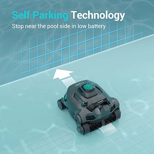 AIPER Elite Pro Cordless Robotic Pool Cleaner, Wall-Climbing Automatic Pool Vacuum Cleaner, 120 Mins Running Time and Fast Charging, Ideal for Above & In-Ground Swimming Pools up to 60 Feet