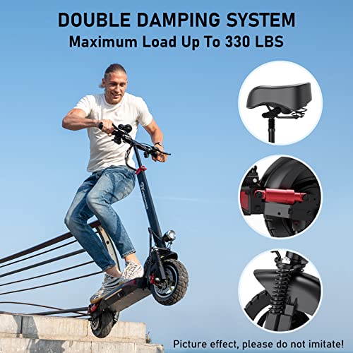 EVERCROSS Electric Scooter, Electric Scooter for Adults with 800W Motor, Up to 28MPH & 25 Miles, Scooter for Adults with Dual Braking System, Folding Electric Scooter Offroad with 10'' Solid Tires