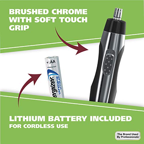 Wahl Lithium Powered Lighted Ear, Nose, & Brow Trimmer – Painless Eyebrow & Facial Hair Detail Personal Trimmer – Model 5546-400