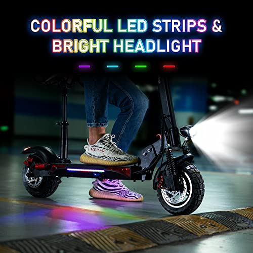 EVERCROSS Electric Scooter, Electric Scooter for Adults with 800W Motor, Up to 28MPH & 25 Miles, Scooter for Adults with Dual Braking System, Folding Electric Scooter Offroad with 10'' Solid Tires