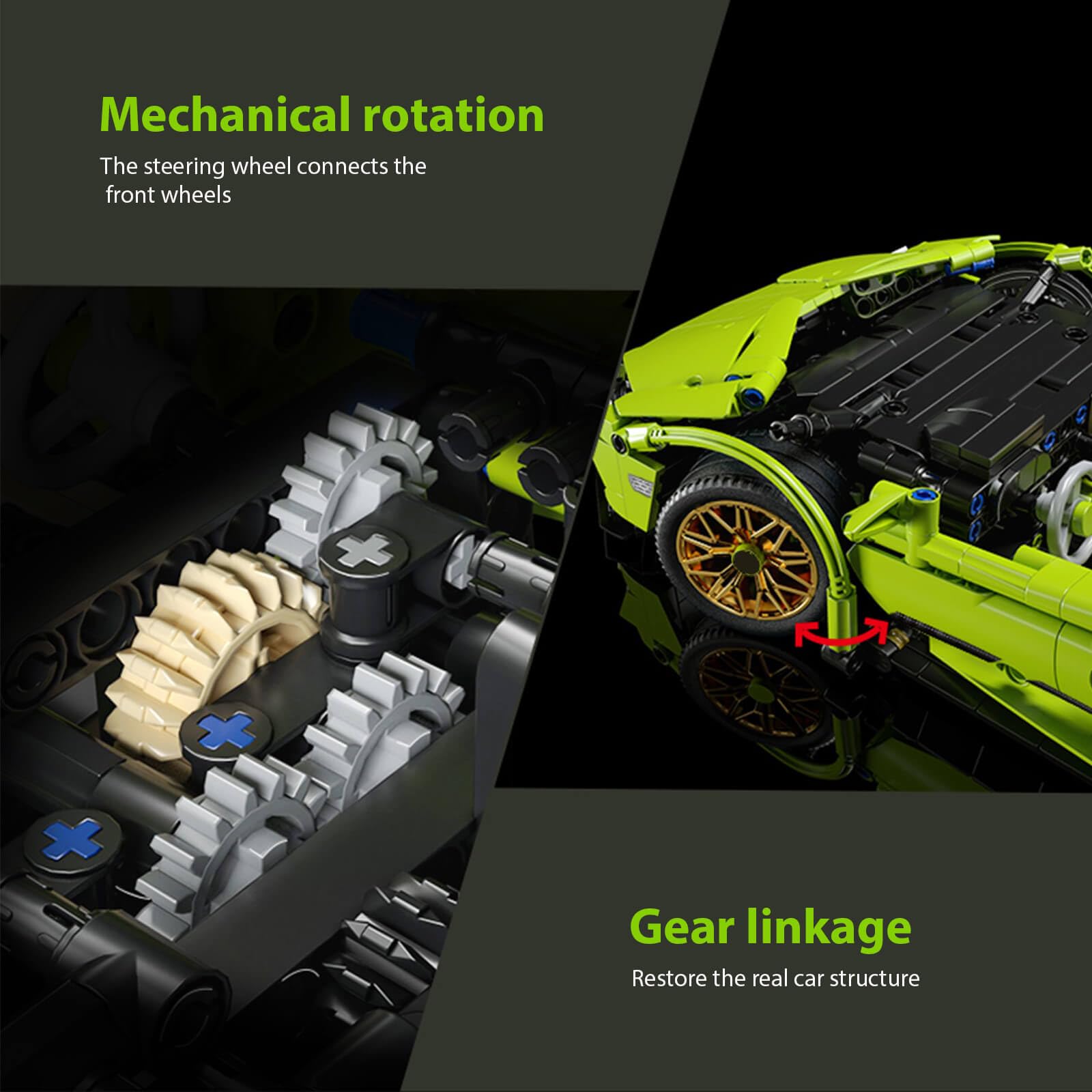hahaspil Cars for Adults and Teen Building Sets,Speed and Champions Toys (1100PCS)