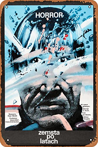 The Changeling 1982 Poster Horror Movie Tin Sign Vintage Metal Sign for Men Women Plaque Wall Decor for Bar Pub Home Cafe 8x12 Inch