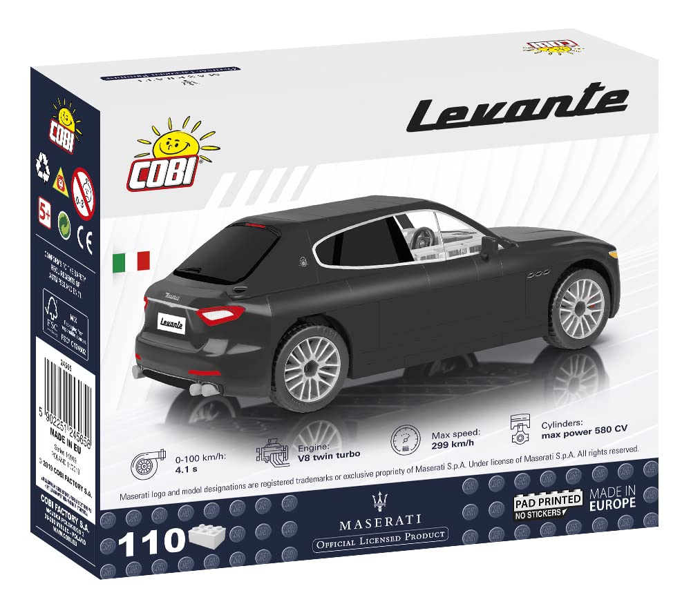 COBI Maserati Levante Trofeo Vehicle, Matte Black