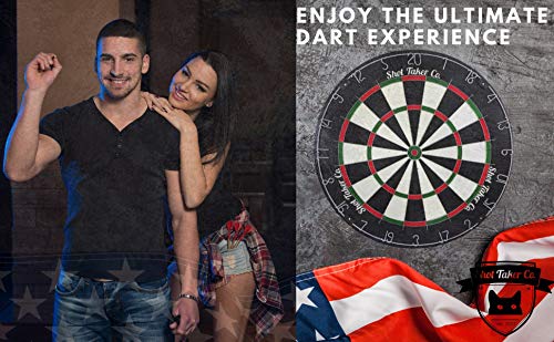 Steel Tip Darts Set - Professional Darts Steel Tip for Dartboard - Includes Brass Barrels + Plastic & Aluminum Shafts + Rubber O'Rings + Flights + Darts Sharpener + Wrench (22g- USA -STC10420)