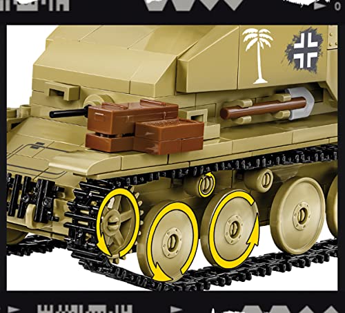 COBI Company of Heroes 3 MARDER III (Sd.Kfz. 139) Mobile Artillery| German World War II Model Toy Vehicle | 420 Pieces | 1:35 Scale Model | Interlocking Building Block Set # 3050