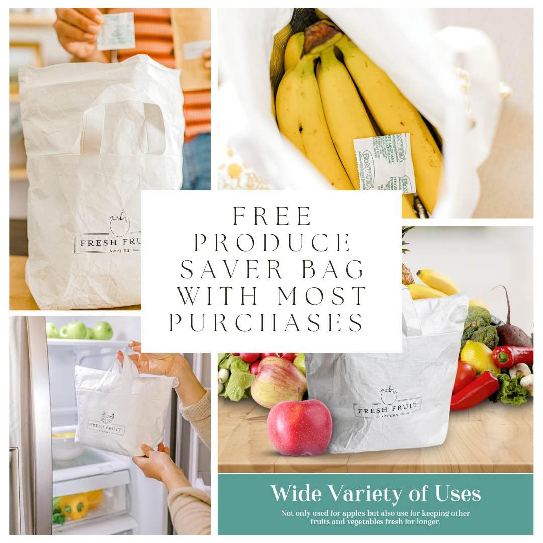 Ethylene Gas Absorber Packets (30 Count) to Extend Fruit Freshness - Produce Saver - Produce Preserver - Extend Freshness of Fruit and Vegetables - Avocado Keeper - Lettuce Keeper for Fridge