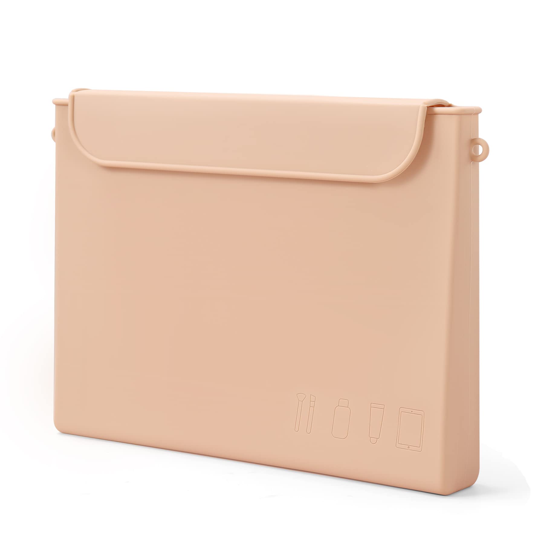 JANSAMN Makeup Travel Bag Cosmetic Bag, Toiletry Bags for Traveling, Silicone Waterproof Makeup Brushes Bags for Women, Portable Clear Makeup Bags for Girls
