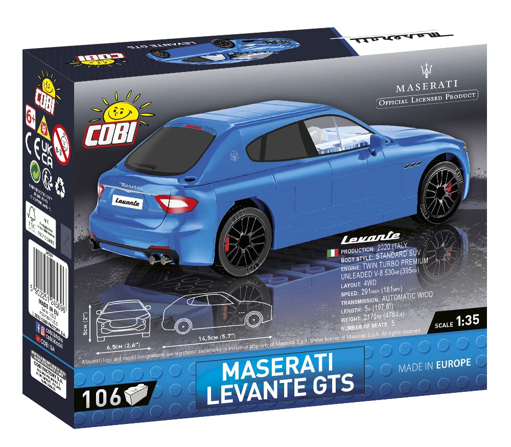 COBI Maserati Collection Maserati Levante GTS Vehicle, Blue