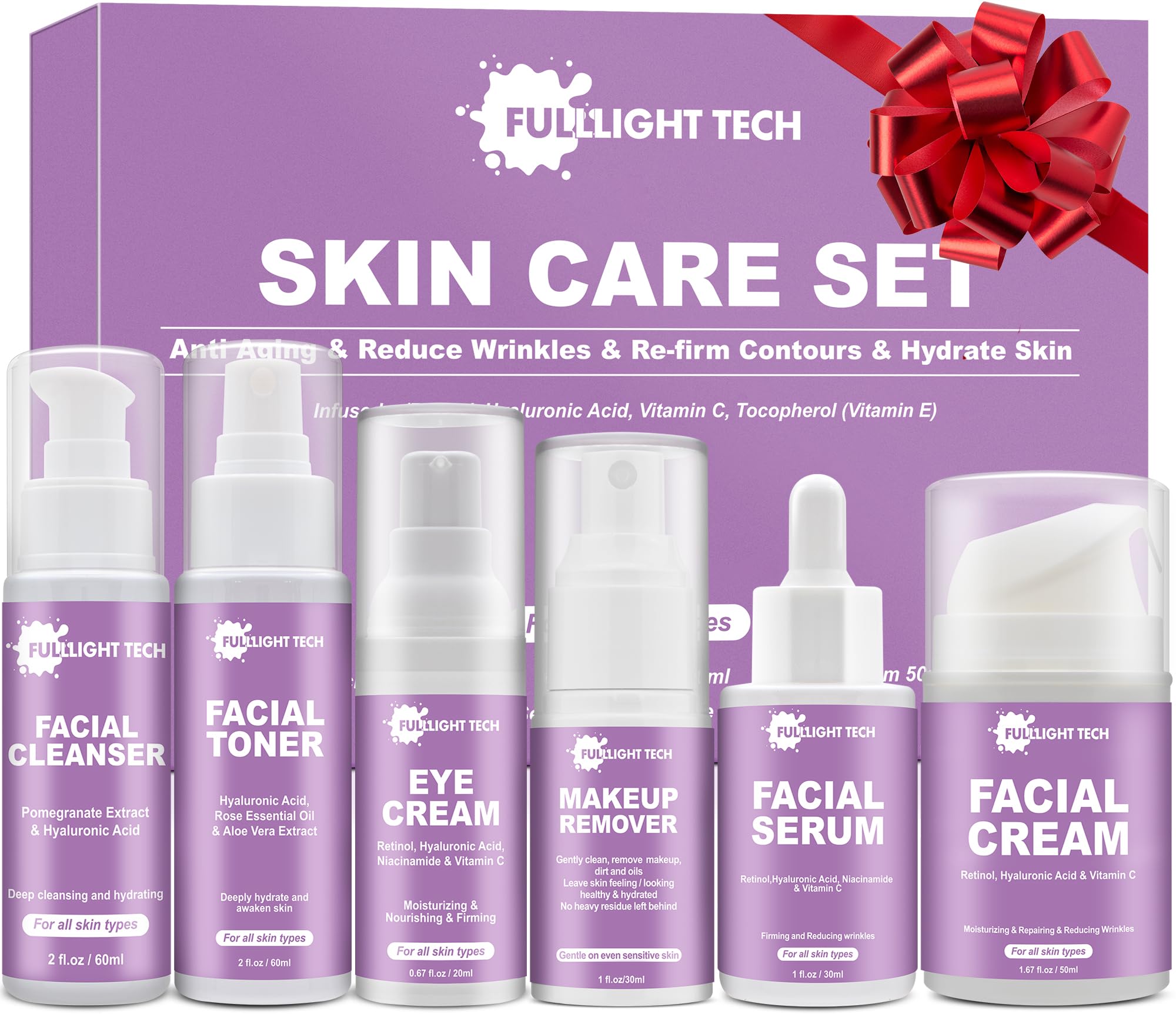 Skin Care Set,Gentle Anti-aging Skin Care Kit,Hydrate,Moisturize Skin,Facial Skin Care Routine Kit Women Teen Girls Skincare Gift Set,Wife Mom Women Gifts for Valentines,Christmas,Birthday Gifts Her