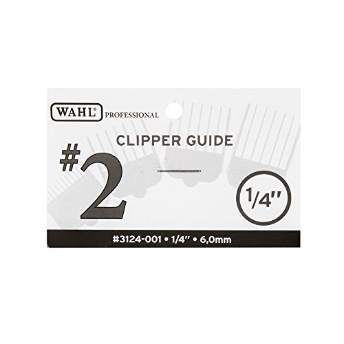 Wahl Professional #2 Guide Comb Attachment 1/4" (6.0mm) - 3124-001 – Great for Professional Stylists and Barbers - Black