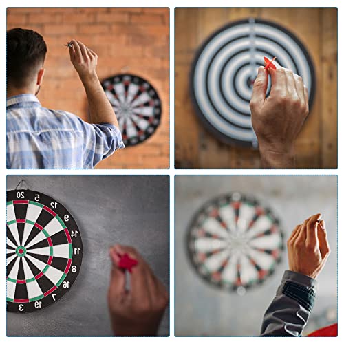 PATIKIL Dart Flights, 9 Pack PET Standard Darts Accessories Replacement Parts for Soft Tip Steel Tip, Pinstripe Style, Black, Gray, Yellow