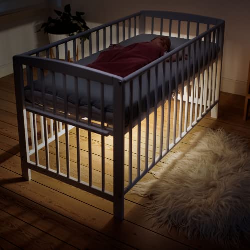 Safety 1st Connected Under Crib Smart Light โ Motion Activated Night Light, Dimmable and Full Color Control, Nursery and Bedroom Lighting, Wi-Fi Enabled, iOS and Android Compatible