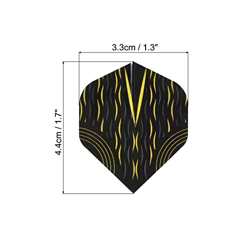 PATIKIL Dart Flights, 9 Pack PET Standard Darts Accessories Replacement Parts for Soft Tip Steel Tip, Pinstripe Style, Black, Gray, Yellow