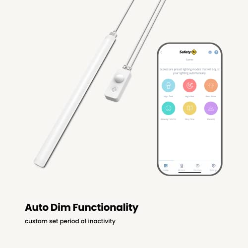 Safety 1st Connected Under Crib Smart Light โ Motion Activated Night Light, Dimmable and Full Color Control, Nursery and Bedroom Lighting, Wi-Fi Enabled, iOS and Android Compatible