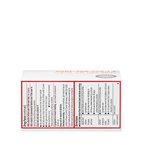 Tylenol Regular Strength Tablets, Acetaminophen Pain Reliever & Fever Reducer, 100 ct