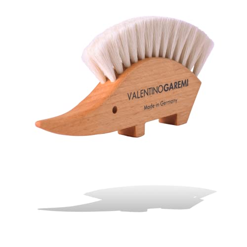 Valentino Garemi Dust Brush β Real Goat Hair β Hedgehog Shape Cleaning Office Desk Computer Keyboard Laptop Screen β Clean Remove Eliminate Lint Powder β Made in Germany