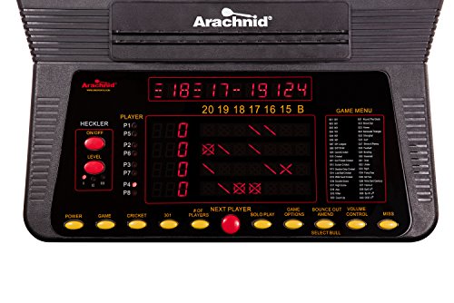Arachnid Cricket Pro 800 Electronic Dartboard with NylonTough Segments for Improved Durability and Playability and Micro-thin Segment Dividers for ReducedBounce-outs , Black