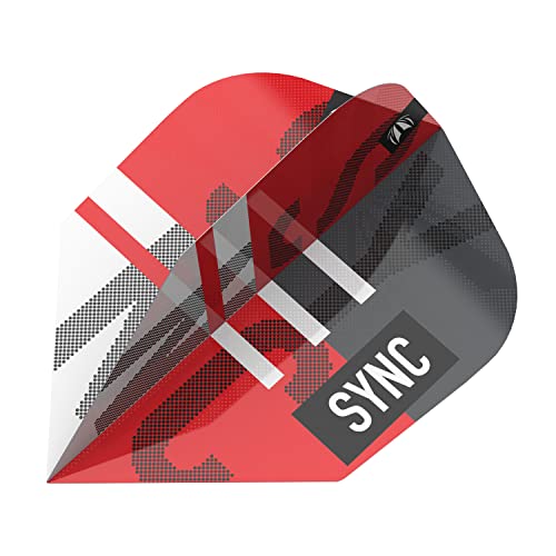 Target Darts Sync 10 20G 80% Tungsten Soft Tip Darts Set, Red, Silver and Black (SYNCSOFT)