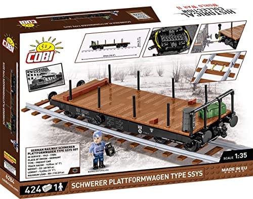 COBI Historical Collection WWII Schwerer Plattformwagen Type Ssys