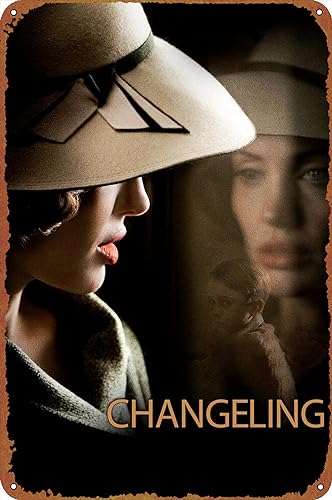 Changeling Metal Tin Sign Garage Sign Wall Decoration Old Car Shop Movie Poster Oil Station Sign 8 × 12 inches