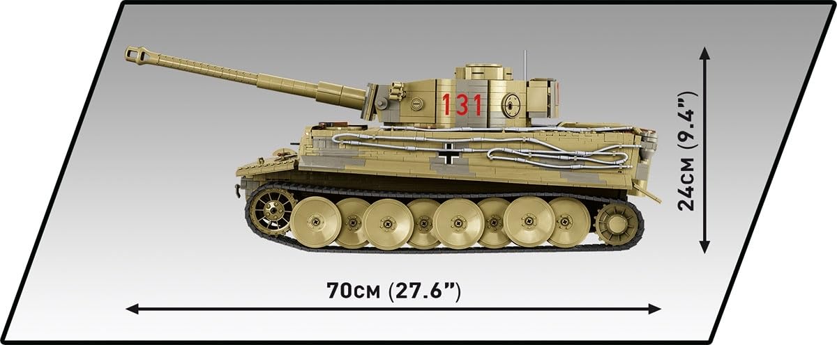 BRICKCOMPLETE COBI 2801 Panzerkampfwagen VI Tiger 131 Executive Edition, 8000 Pieces, 1:12 Scale, Extra Large Model Kit for Older Children & Adults