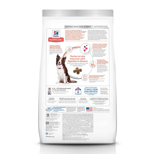 Hill's Science Diet Perfect Digestion, Adult 1-6, Digestive Support, Dry Dog Food, Chicken, Brown Rice, & Whole Oats, 3.5 lb Bag