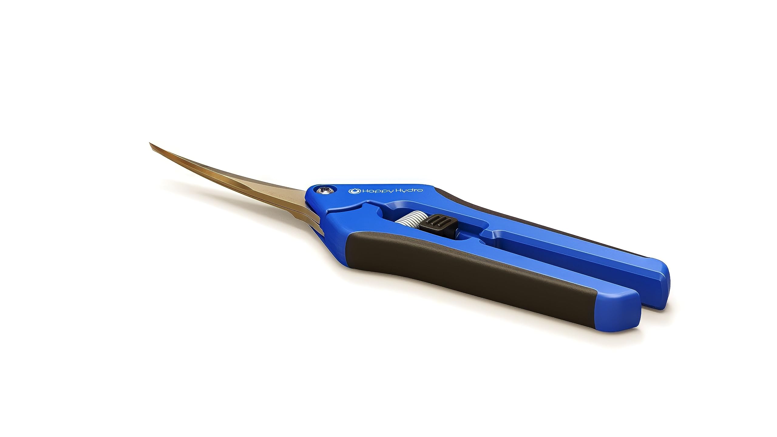 Happy Hydro - Trimming Scissors - Curved Tip - Titanium Coated Blades with Spring-Loaded Comfort Grip Handles - 1 Pack