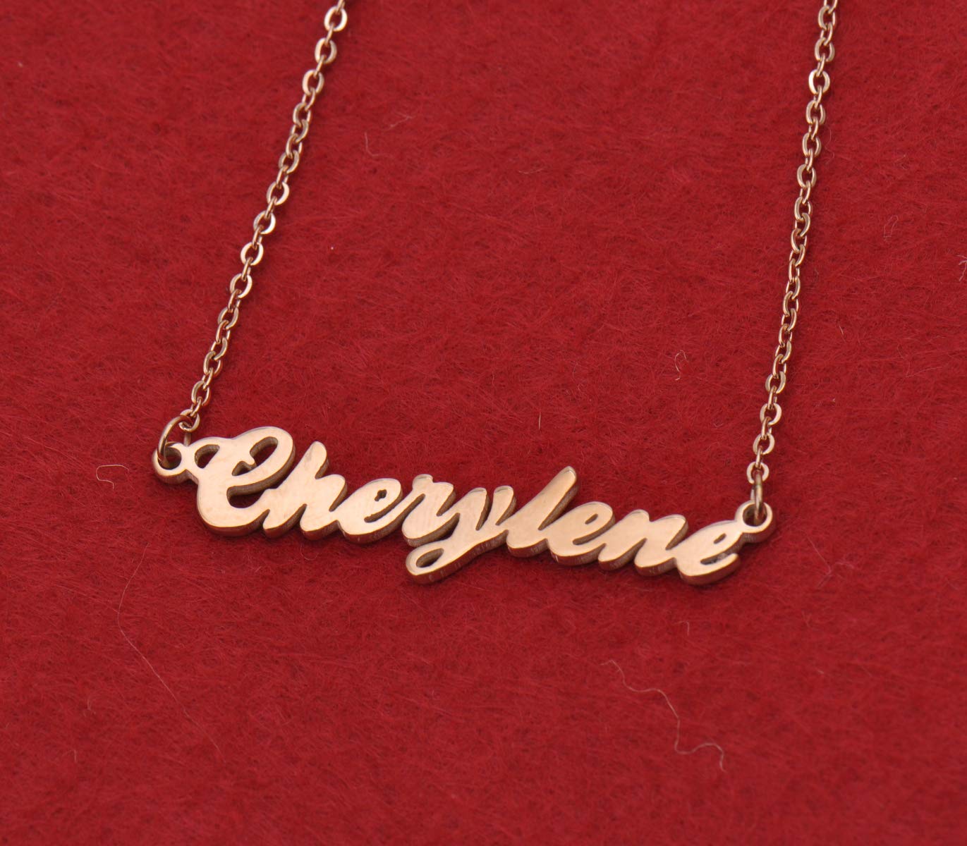 GR35Z9 Customized Made 18K Gold Plated Any Name Necklace Personalized for Her Cobi
