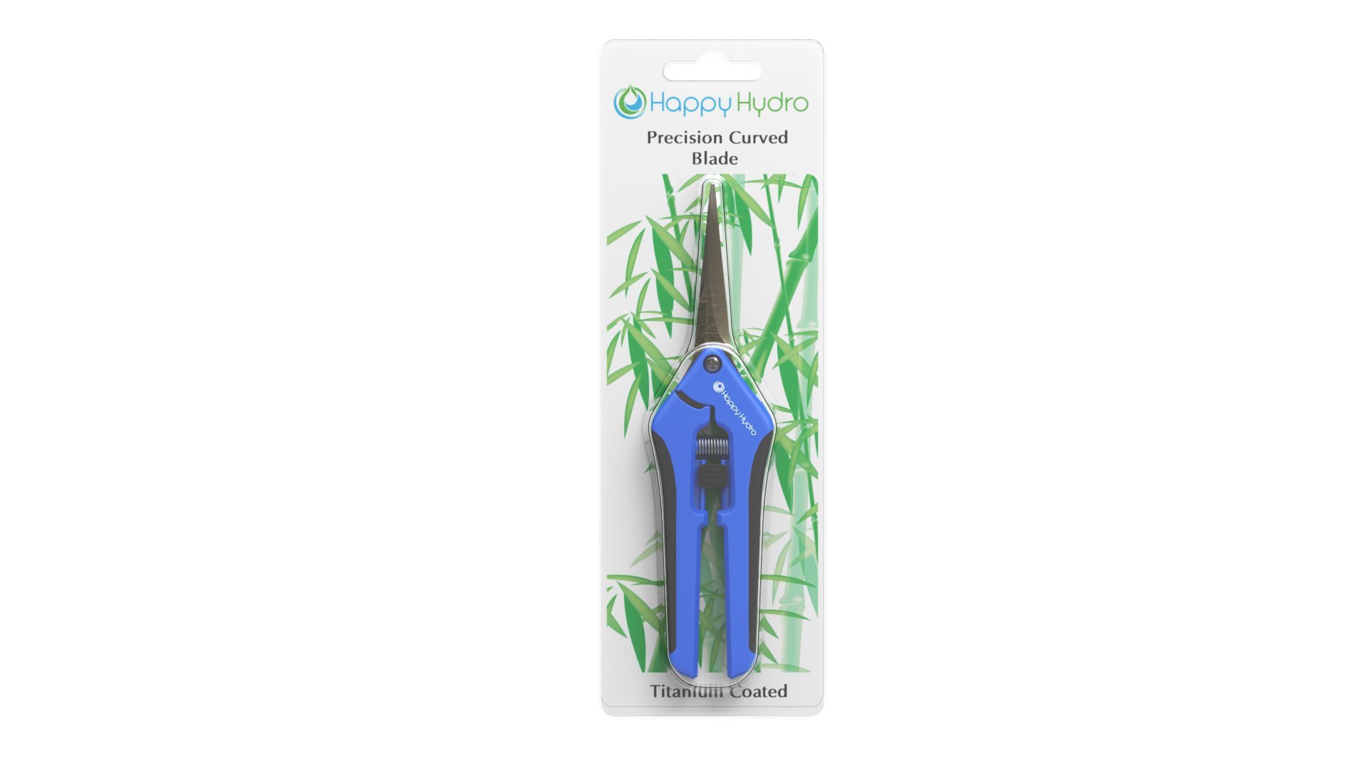 Happy Hydro - Trimming Scissors - Curved Tip - Titanium Coated Blades with Spring-Loaded Comfort Grip Handles - 1 Pack