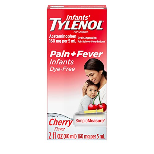 Tylenol Infants Acetaminophen Medicine, Pain & Fever Relief, Dye Free Cherry, 2 fl. oz