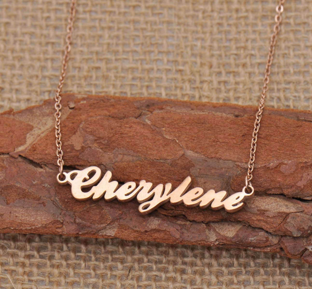 GR35Z9 Customized Made 18K Gold Plated Any Name Necklace Personalized for Her Cobi